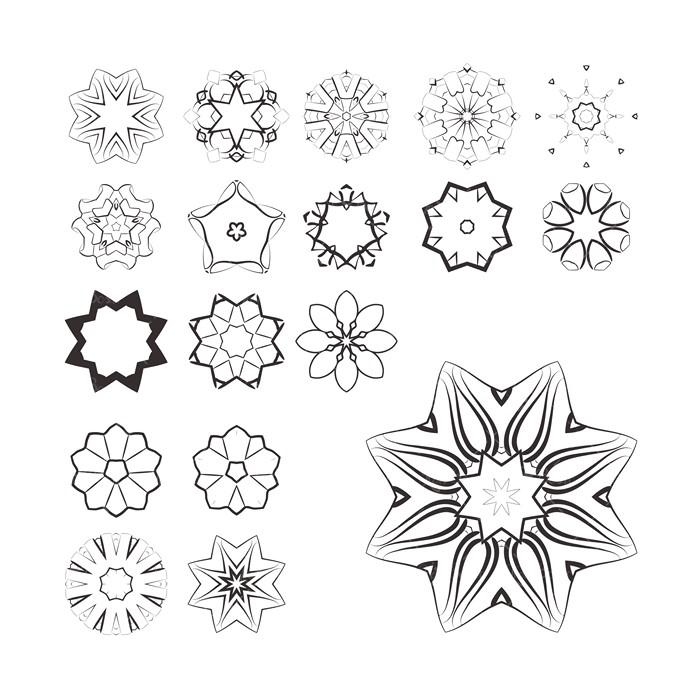 وکتورستاره هشت هشت ضلعی عناصر طراحی - ایران طرح