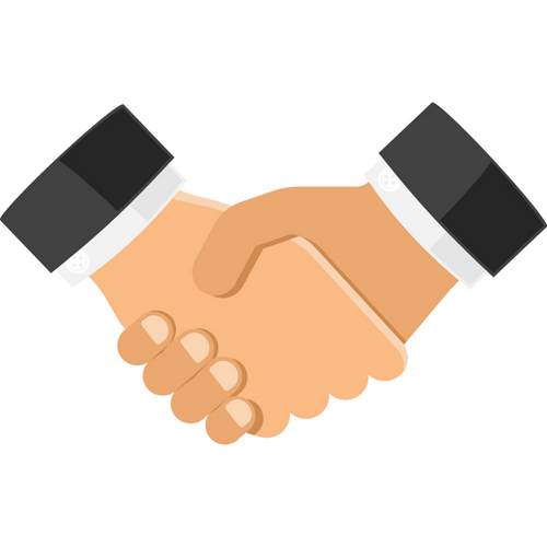 وکتور دست دادن وکتور همکاری - ایران طرح