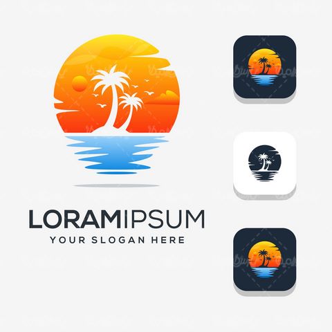 وکتور لوگو نخل - ایران طرح