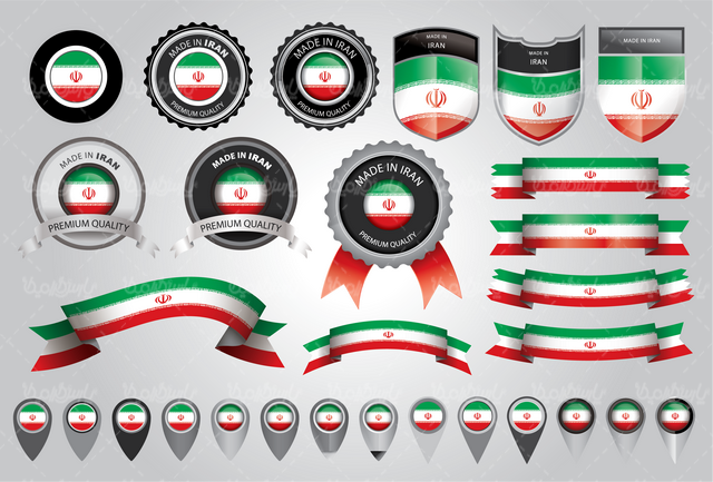 Iran flag vector - ایران طرح